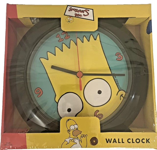 RARE~VINTAGE BART SIMPSON~ UK 1997 Wesco Wall Clock Brand New ~ NIB~ 90 ...