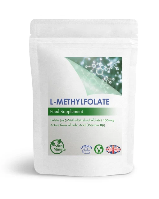 5-MTHF - METHYL Folate 400mcg (60 Capsules) Active Folate, Folic Acid ...