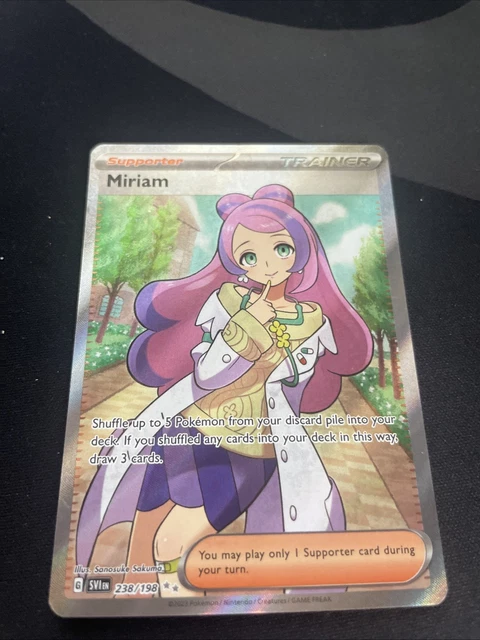 POKÉMON TCG SCARLET & Violet Miriam Full Art Trainer Card 238/198 Ultra ...