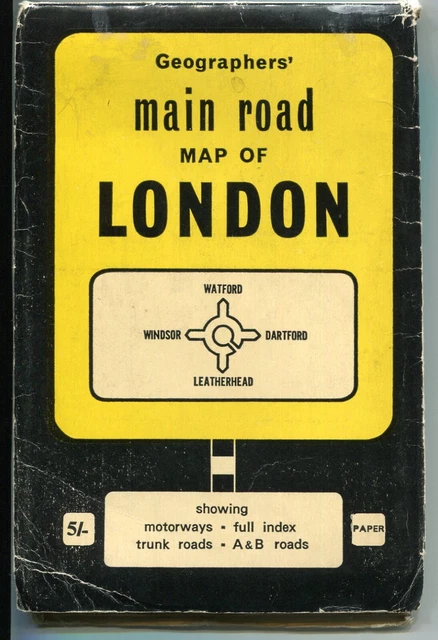 GEOGRAPHERS MAIN ROAD Map London with Street index - 1960 approximately ...
