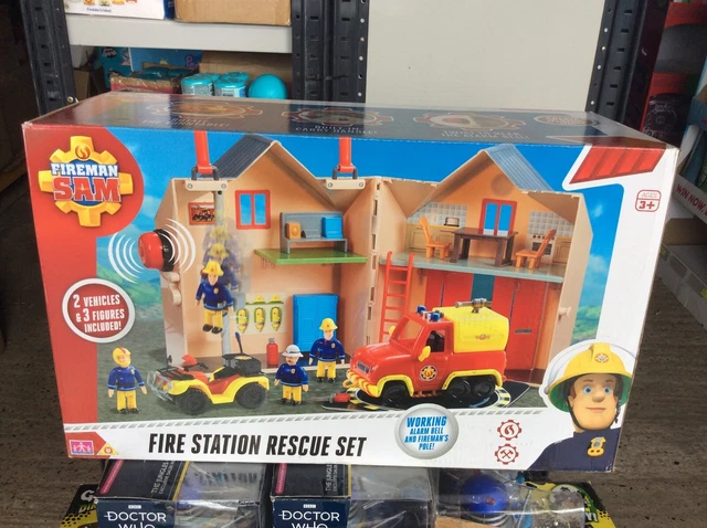 FIREMAN SAM FIRE Station Rescue Set Portable Carry Playset Venus Quad ...