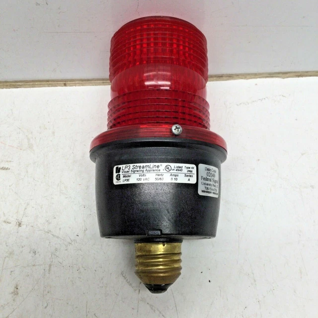 FEDERAL SIGNAL LP3E Streamline Visual Signaling, 120V 50/60Hz 0.10 Amps ...