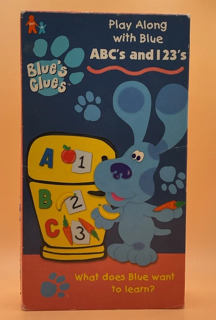 BLUE'S CLUES - ABCs and 123s VHS 1999 ABC's Nick Jr. Orange Tape ABC's ...