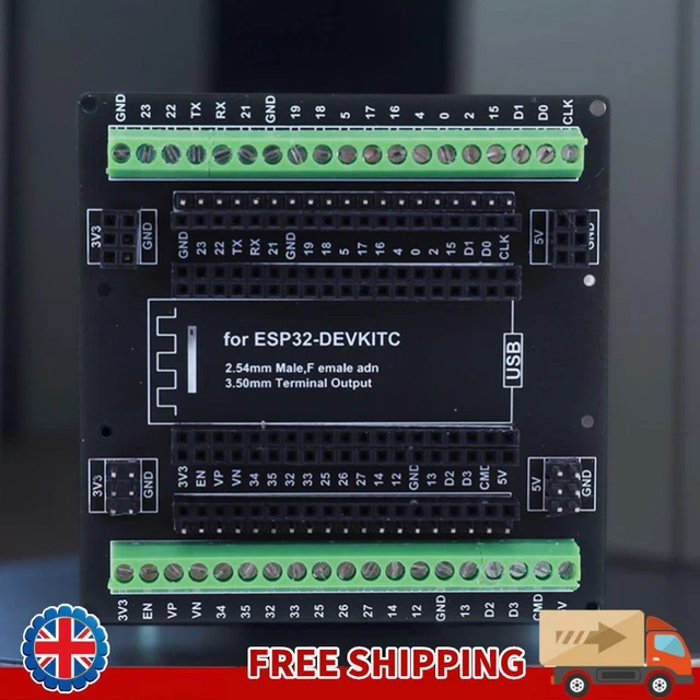 GPIO EXPANSION MODULE Board Portable for ESP32-DevKitC ESP-WROOM-32 £8. ...