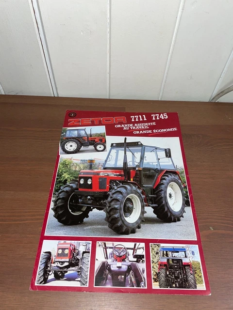 BROCHURE PROSPEKT PROSPECTUS TRACTEUR ZETOR 7711/7745 tractor-traktor-ursus-same EUR 25,50 ...