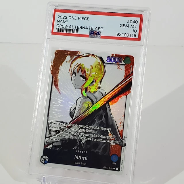 ANGLAIS PSA 10 Nami OP03-040 une pièce piliers de force leader art alt ...