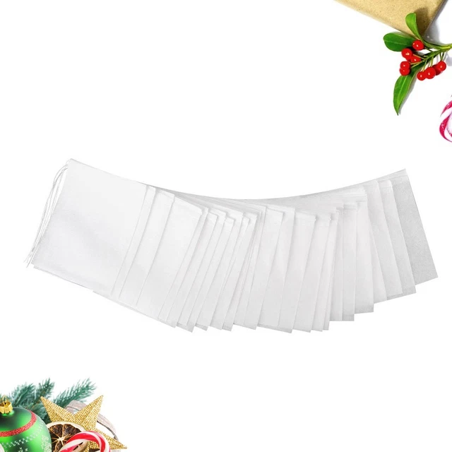 200 PCS DISPOSABLE Paper Drawstring Tea Bag Filter Bags for Loose Tea ...