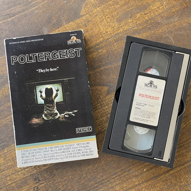 VTG 1982 POLTERGEIST MGM / UA VHS Early Big Box Side Open Flap ...