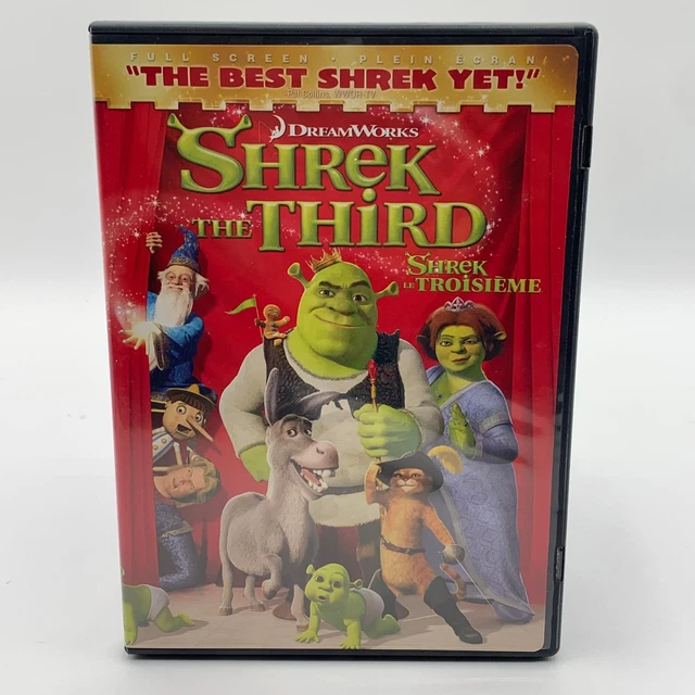 SHREK THE THIRD DVD Full Screen DreamWorks PG 2007 Family Animated $7. ...