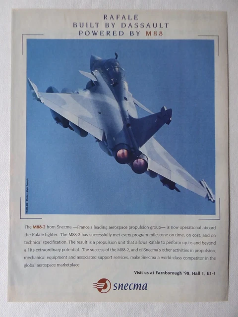 6/1994 PUB SNECMA M53 M53-P2 Aircraft Engine Dassault Mirage 2000-5 ...