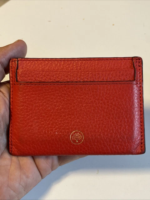 MULBERRY ID WALLET Cardholder Red Leather Cardholder £49.99 - PicClick UK