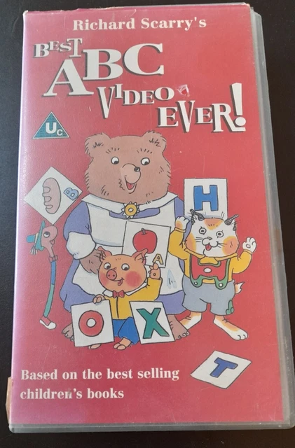 RICHARD SCARRY'S BEST ABC Video Ever VHS Tape Busytown Huckle Cat Lowly ...