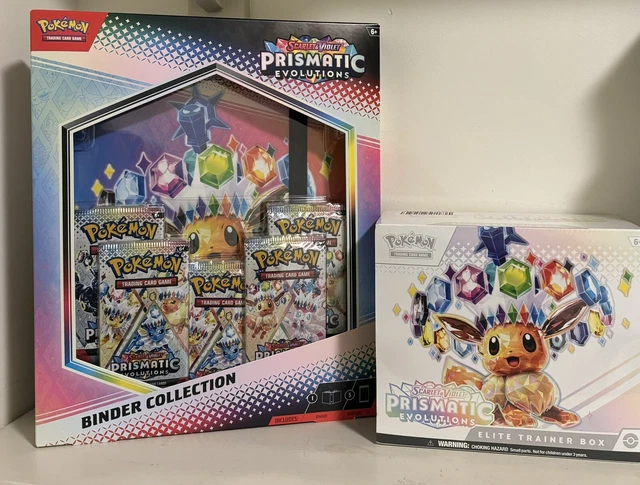 SCARLET & VIOLET Prismatic Evolutions Binder Collection + ETB IN HAND 🔥 ...