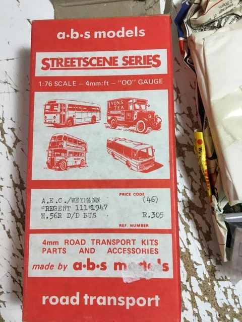 BUS MODEL KIT ABS Models Streetscene 4mm 1/76 Model Kit Bus AEC Regent ...