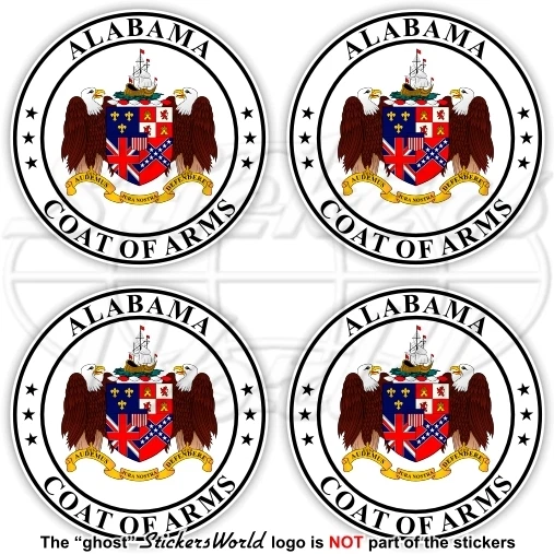ALABAMA STATE COAT of Arms Seal USA America, American Stickers, Decals ...