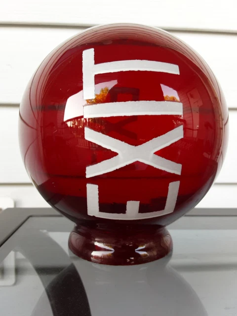 VINTAGE RUBY RED Globe Exit Sign $30.00 - PicClick CA