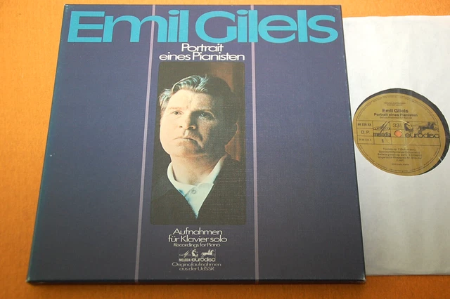 EMIL GILELS RECITAL Works for Solo Piano German Ed1 Eurodisc Stereo 4LP ...
