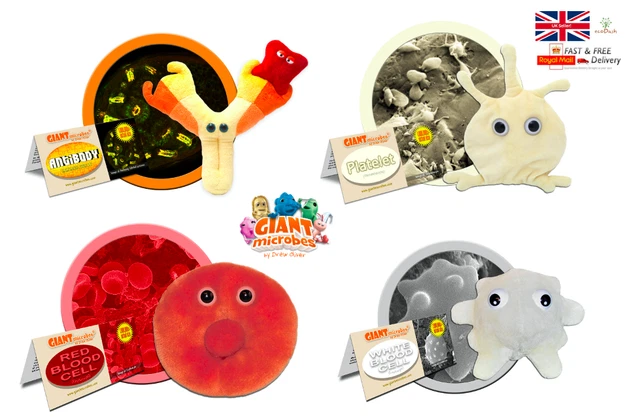 NEW GIANT MICROBES Original Red, White Blood Cells Educational Soft ...