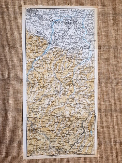 1957 MAP MAP of Modena, Reggio, etc and Planta Città di Carpi £15.12 ...