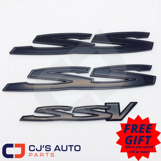 HOLDEN COMMODORE VE VF SSV Badge Set Gloss Black Suits SEDAN SS EX $89. ...