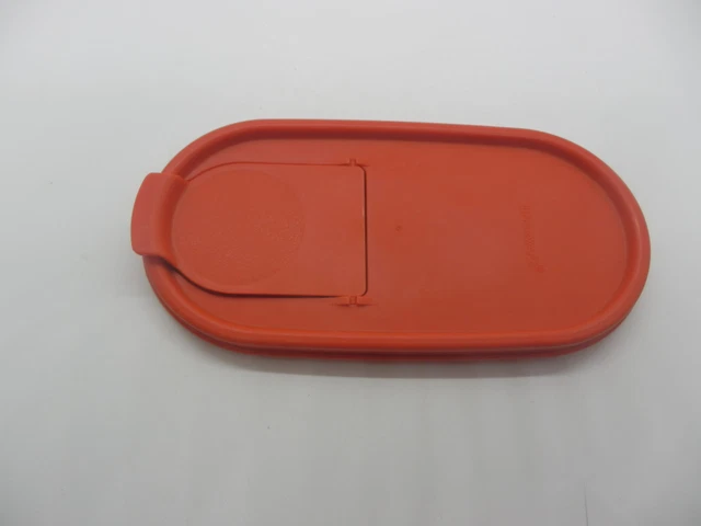 TUPPERWARE MODULAR MATES REPLACEMENT Oval Flip Top Lid Red #1617/1618 ...