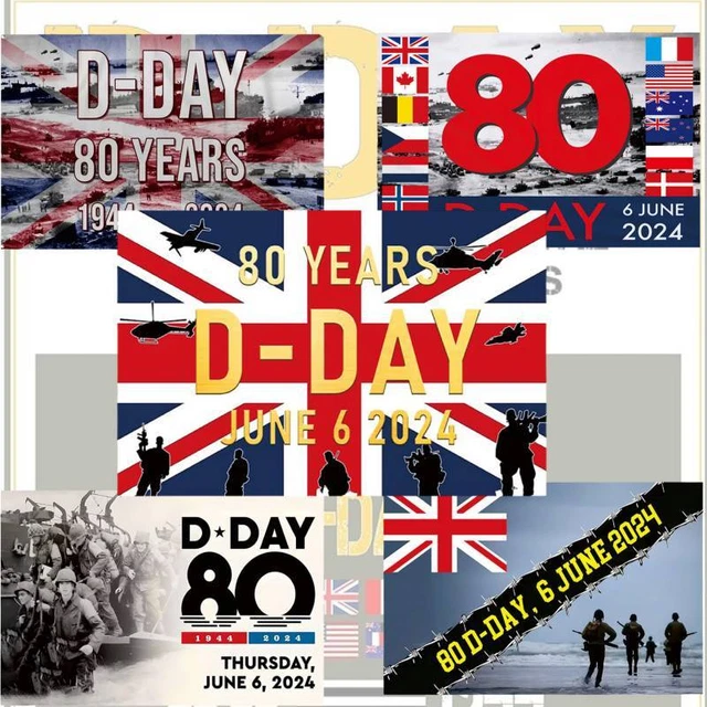 80 YEARS D-DAY Landings 6th June 1944-2024 Commemorative 90x150cm Flag Uk Army $18.37 - PicClick AU
