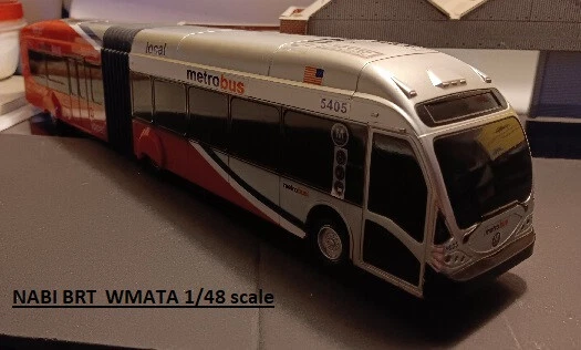 1/48 SCALE NABI BRT WMATA Artic. bus produced for DC Metro Store $52.76 ...