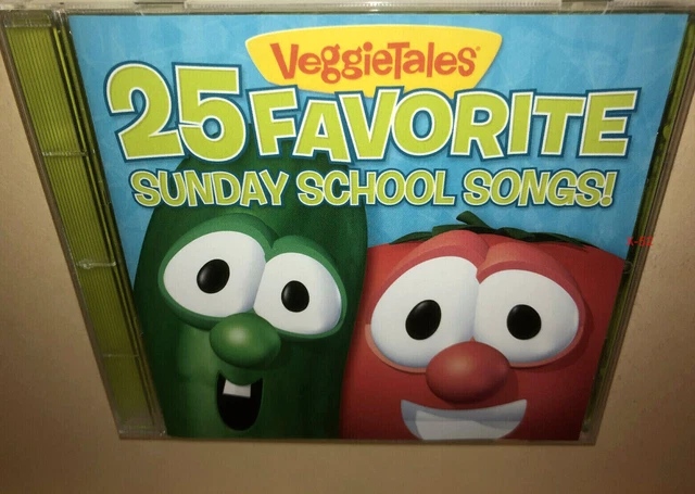 VEGGIE TALES CD 25 Favorite Sunday School Songs hit BIBLE Jacobs Ladder ...