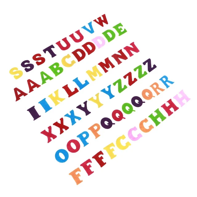 50 PCS FELT Alphabet Letters for Kids Crafts Nonwoven Fabric ABCs Mixed ...