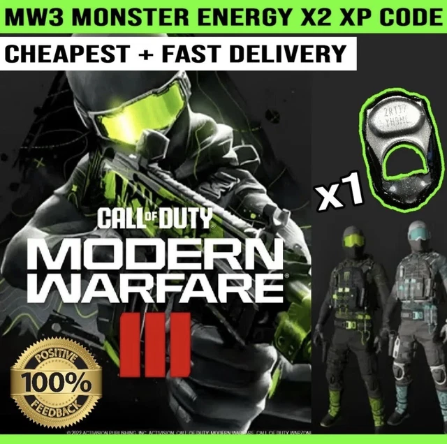CALL OF DUTY Modern Warfare 3 Monster Energy 1 Tab For Skin Codes CoD ...