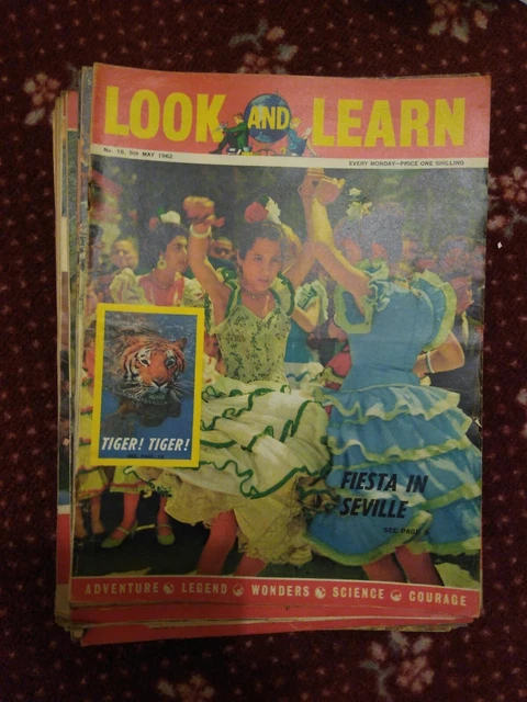 LOOK AND LEARN 1962 Magazine Bundle Vintage Job Lot / Collection £29.99 ...