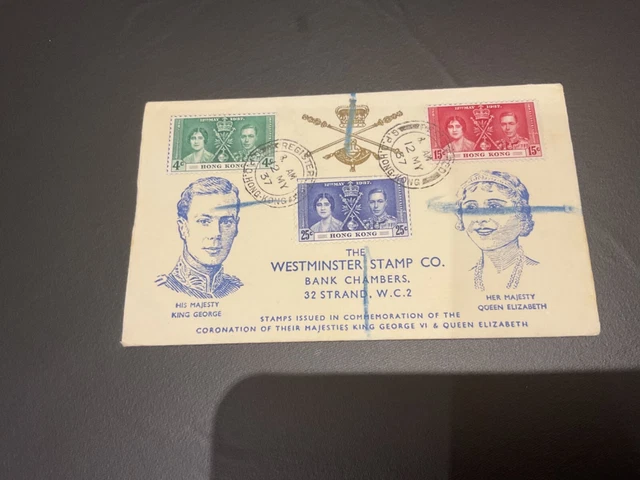 FIRST DAY COVER George V1 Hong Kong Stamps £22.00 - PicClick UK