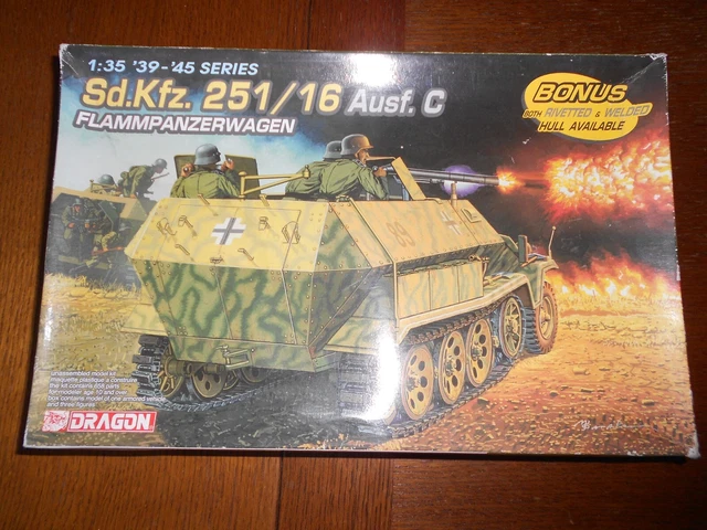 MAQUETTE 1/35 DRAGON Sd.Kfz.251/16 Ausf C Flammenpanzerwagen EUR 25,00 ...