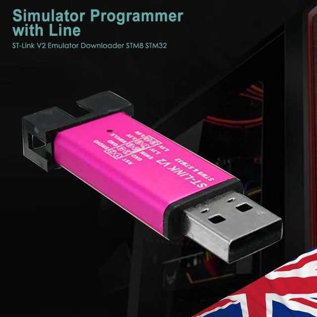 ST-LINK V2 EMULATOR/DOWNLOAD/PROGRAMMER with Cover STM8/STM32 LED ...