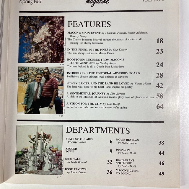 MACON GEORGIA MAGAZINE 1987 RARE VHTF Cherry Blossom Don Richardson ...