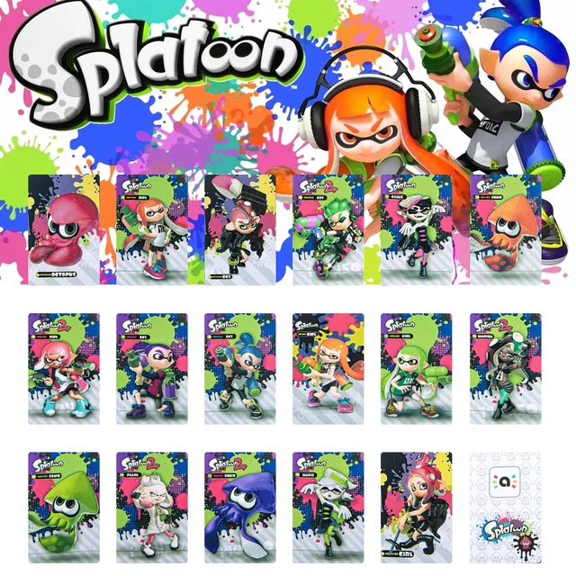 17 PCS PVC NFC Tag Game Cards Splatoon 2 Octoling Octopus For Switch ...