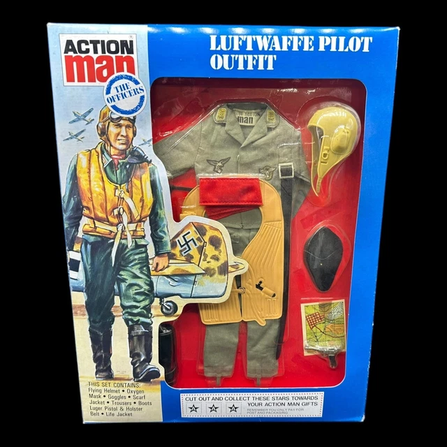 ORIGINAL 1982 - 1984 Palitoy Boxed Action Man German Luftwaffe Pilot No ...
