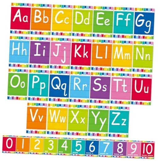 BULLETIN BOARD ALPHABET - ABC Alphabet Poster Classroom Decorating Set ...