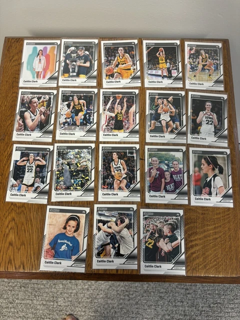2024 PANINI CAITLIN Clark Iowa College Collection 18 Trading Card Lot ...