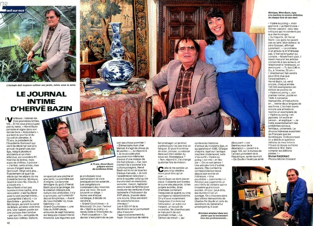 COUPURE DE PRESSE Clipping 1984 Hervé Bazin (2 pages) EUR 5,00 - PicClick FR