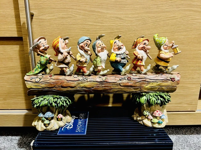 DISNEY TRADITIONS SNOW White Seven Dwarfs Homeward Bound Log Figurine ...
