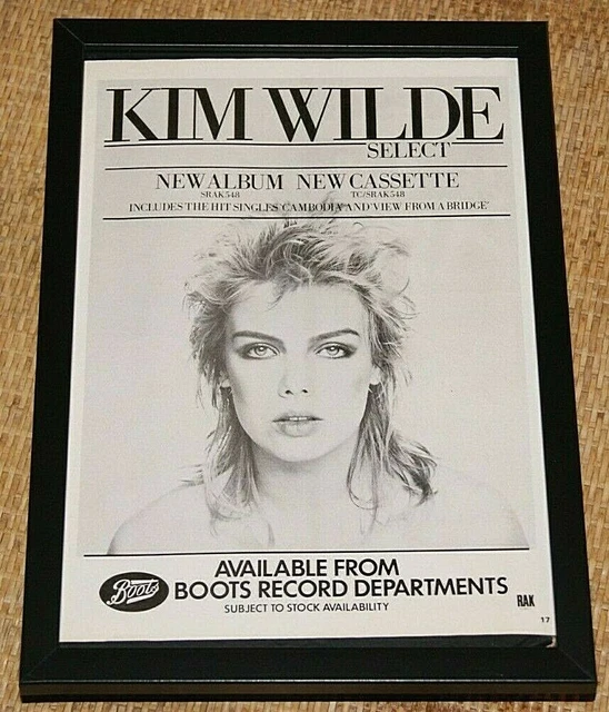 KIM WILDE BAND Framed A4 1982 `select `ALBUM original promo ART poster ...