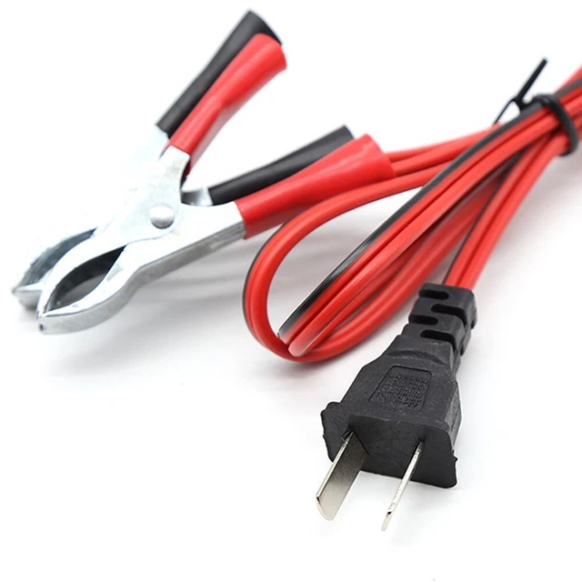 LONG LASTING GASOLINE Engine Battery Charger Cable 1 2m 12V V Type Plug ...