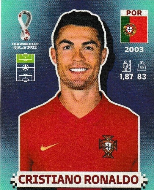 PANINI FIFA WORLD Cup Qatar 2022 Cristiano Ronaldo Portugal Sticker ...