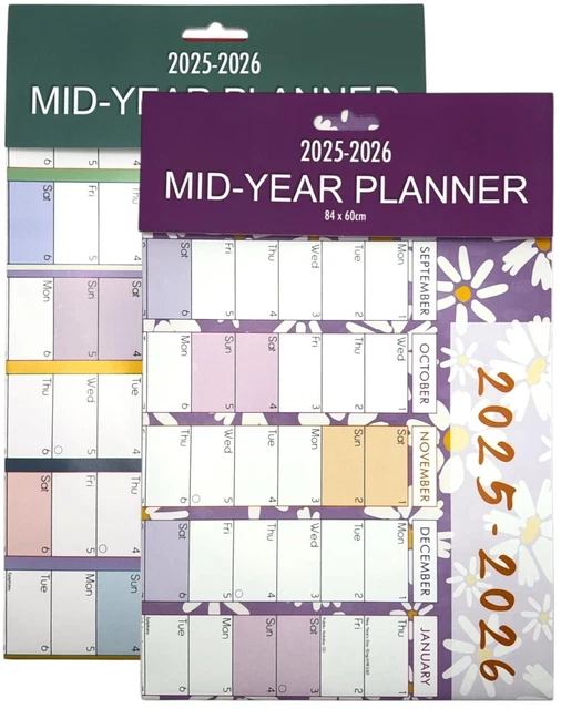 2025- 2026 LARGE A1 Academic Mid Year Wall Planner Calendar SCHOOL ...