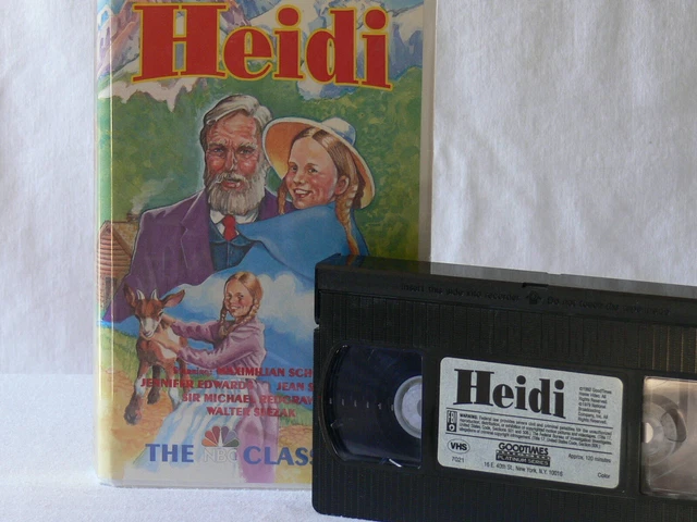 HEIDI 1968 NBC Family Classic VHS Video Tape Jennifer Mitchell ...