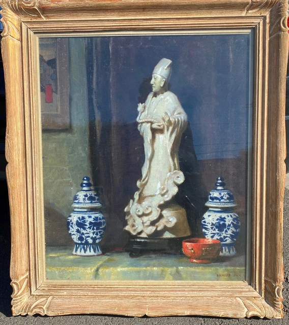 RICHARD JACK RCA 1866-52 Still Life Oil Painting On Board Gallery Label ...