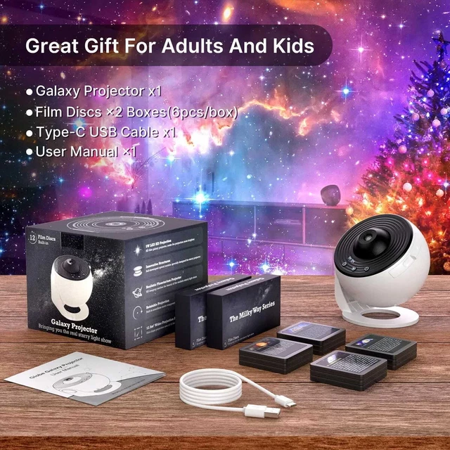 PLANETARIUM GALAXY PROJECTOR Rotating LED Starry Sky Star Lamp Night ...