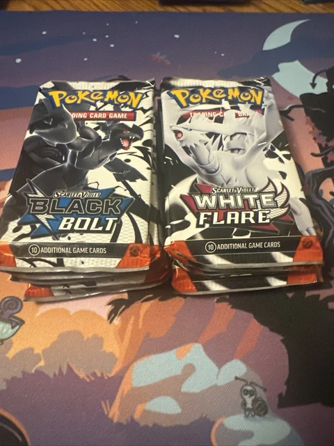 POKEMON BLACK BOLT White Flare Booster Packs 5 Of Each 10 Packs Total £ ...