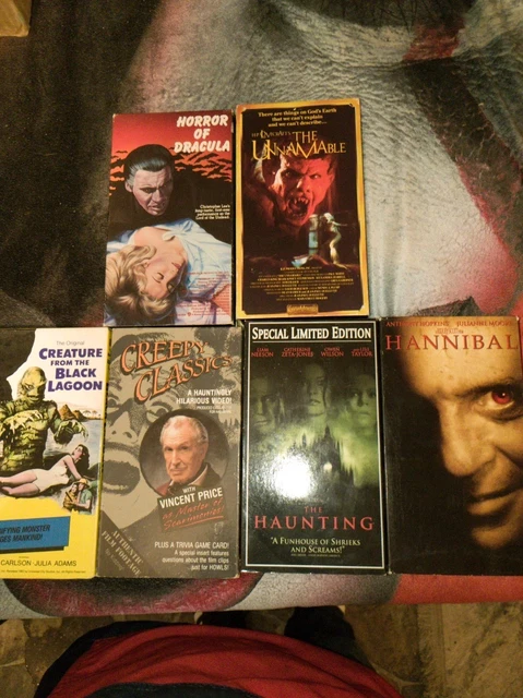 6 CREEPY VHS Lot Creature from the Black Lagoon Hannibal the untamable ...